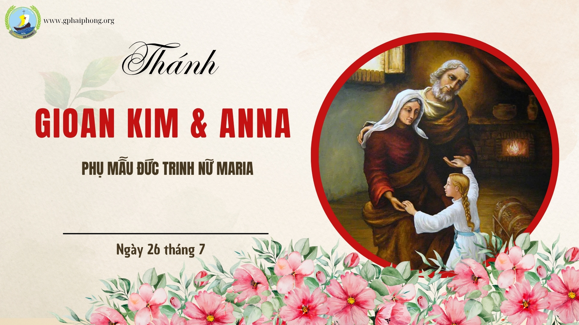 Thánh Gioan Kim Và Anna, Phụ Mẫu Ðức Trinh Nữ Maria | Giáo Phận Hải Phòng