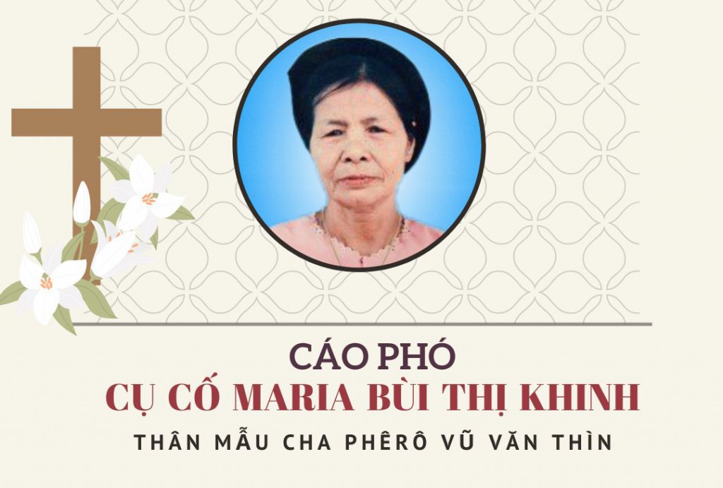 Cáo phó: Cụ Cố Maria Bùi Thị Khinh | Giáo Phận Hải Phòng